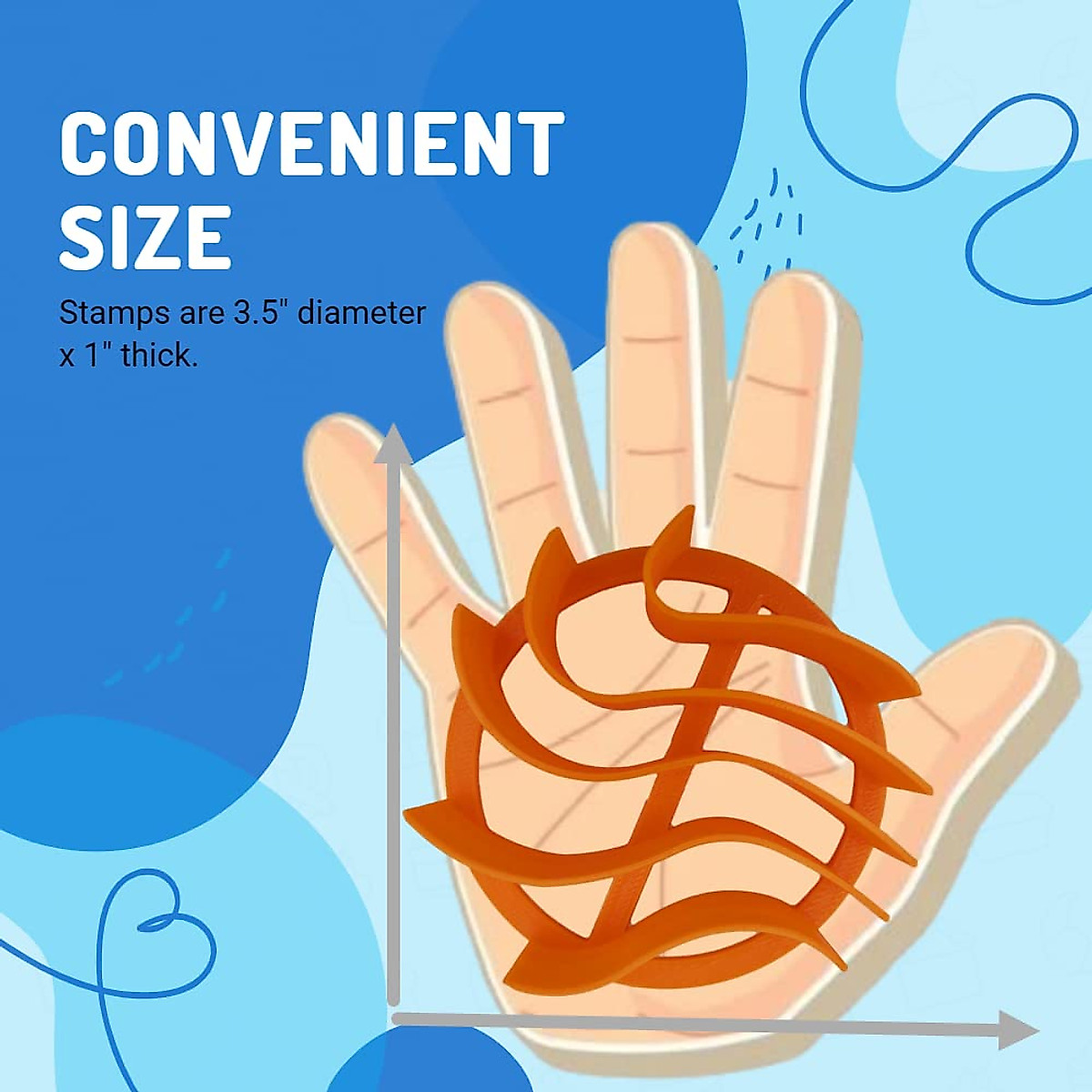 CONCHA PAN DULCE STAMPS Swirl And Wave Concha Patterns Mexican Pan Dulce Pastry Sweet Bread Roll Stamps Made In The USA (2 Pack)