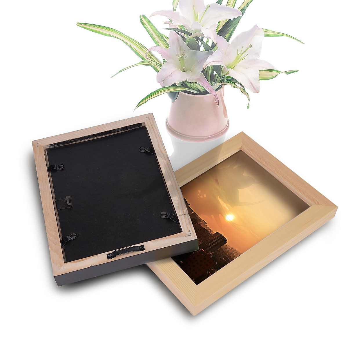 Sunmns 150 Pack Sawtooth Picture Photo Frame Hangers with Screws, Black