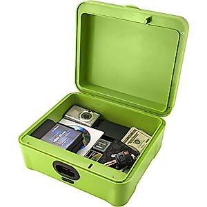Barska AX12458 iBox Dual Biometric Secure Device Lock Box Security Safe, Green, Standard