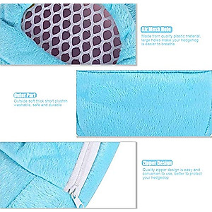 Pet Carrier Bag,Breathable Small Animal Outgoing Bag Portable Travel Hamster Handbag with Shoulder Strap for Hedgehog Hamster Mouse Rat Sugar Glider Squirrel Chinchilla Rabbit (Blue)