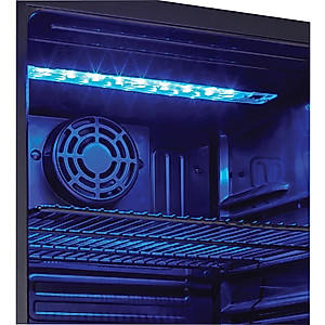 Danby DBC026A1BSSDB 95 Can Beverage Center, 2.6 Cu.Ft Refrigerator for Basement, Dining, Living Room, Drink Cooler Perfect for Beer, Pop, Water, Black/Stainless-Steel