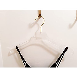 10 Pack Acrylic Clothes Hangers with Gold Hook