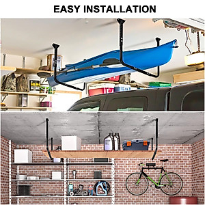 Colinktool Adjustable Garage Ceiling Storage Racks, Garage Overhead Storage Bracket,Ceiling Mounted Heavy-duty Garage Storage Shelves,33 in. x 34 in,200lbs Weight Capacity