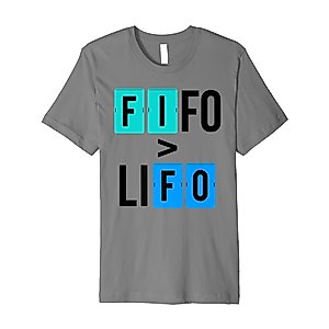 FIFO LIFO Math Accountant CPA Bookkeeper Funny Gift T Shirt Premium T-Shirt