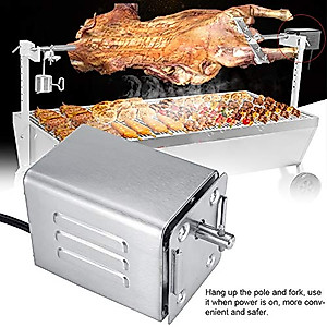 50-70KGF Outdoor Rotisserie Kit Stainless Steel BBQ Rotisserie Motor Electric Roaster Barbecue Motor Roast Meat Grill (3-4RPM)(US)