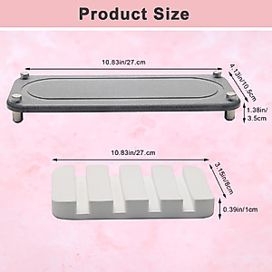 Coldairsoap Instant Dry Sink Organizer, kitchen Bathroom Sink Fast Drying Stone, Water Absorbing Stone Tray For Sink With 1Pcs Soap Rack(Grey)