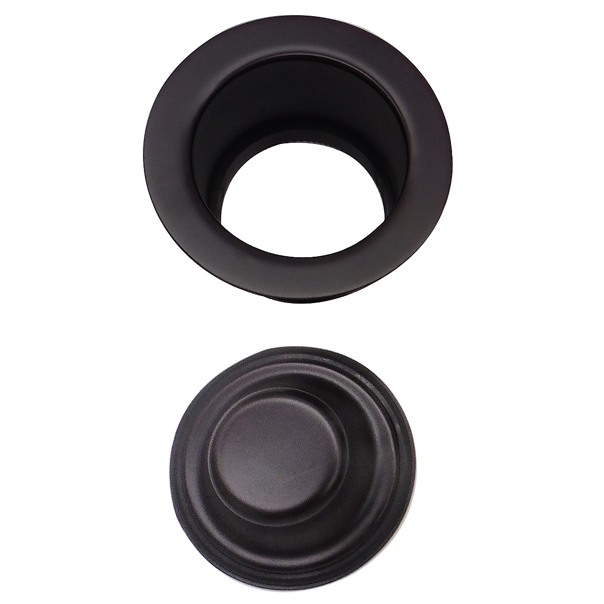 Westbrass A2105-12 3-1/2" EZ-Mount Brass Kitchen Sink Waste Disposal Drain Flange and Stopper, Oil Rubbed Bronze
