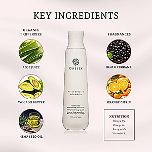 Onesta Hair Care Plant Based Moisturizing Shampoo for Dry and Damaged Hair, 16 Ounces