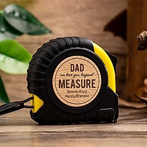 Personalized Tape Measure, Engraved Tape Measure, Christmas Birthday Gift for Dad Grandpa, Fathers Day Gift, No One Measures Up to You, Loved Beyond Measure