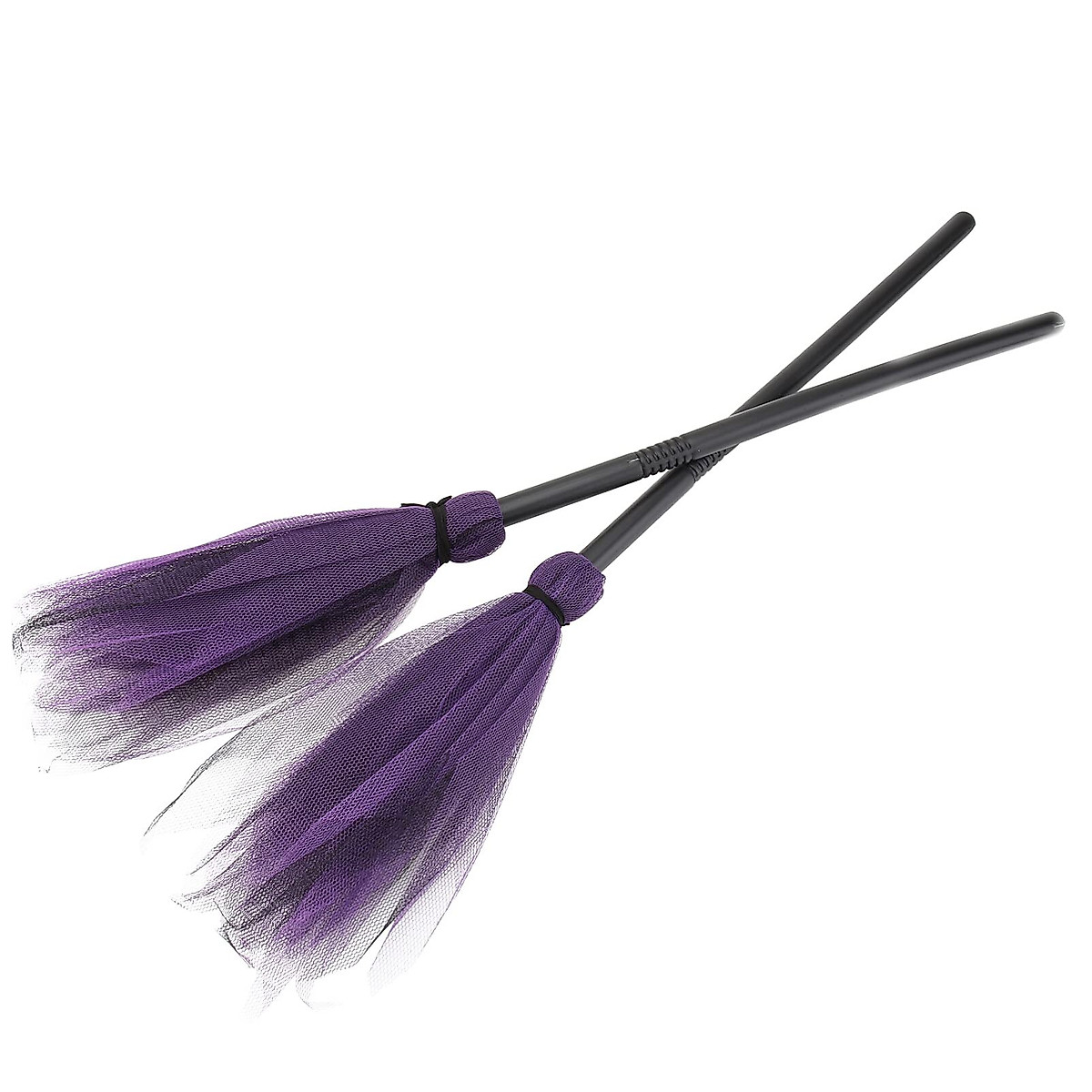 Sewroro 2pcs Halloween Witch Broom Plastic Broom Witch Broomstick Halloween Animated Moving Witches Broom Cosplay Accessory (Random Color)