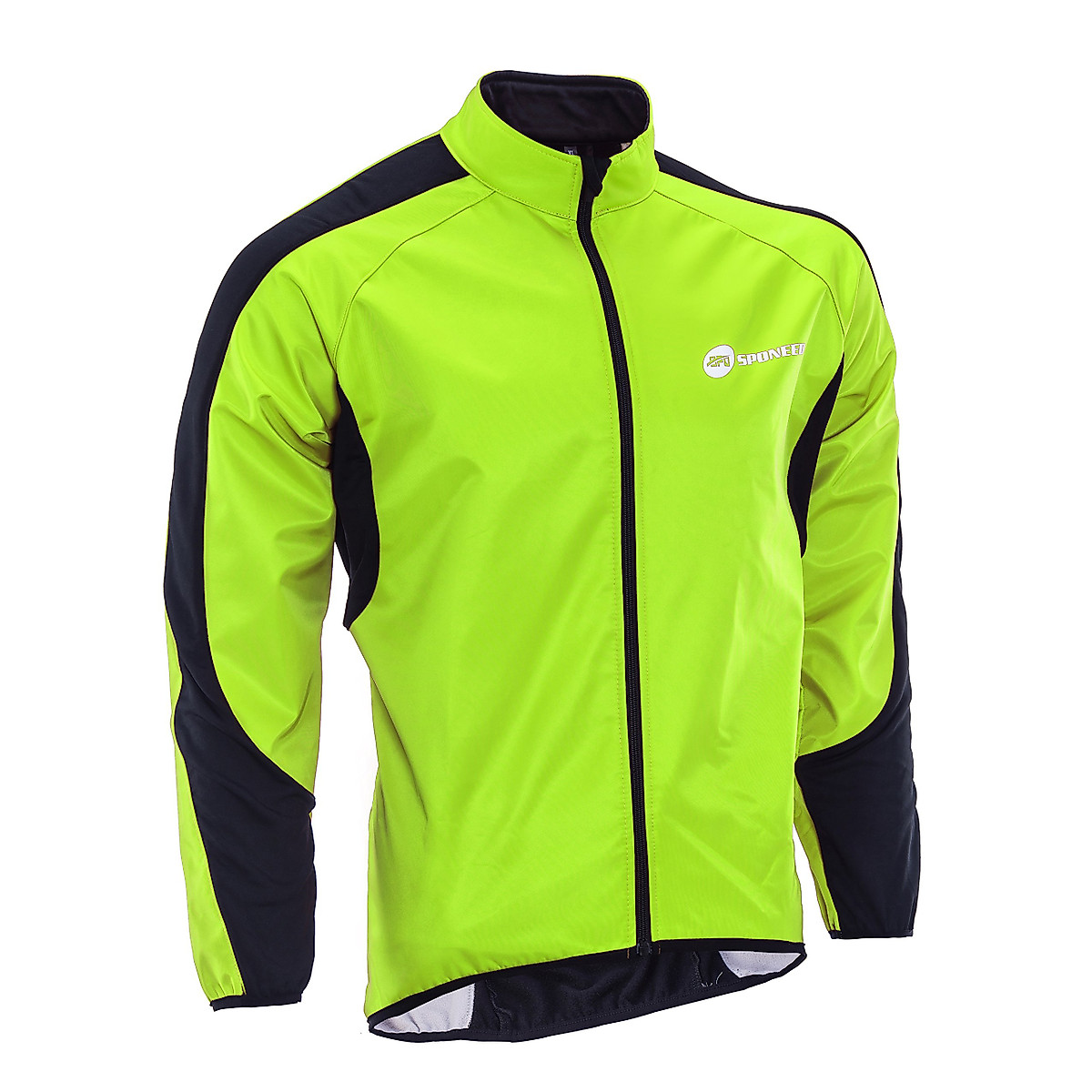 sponeed Wind Breakers Thermals for Men Cycling Jackets Windproof Fleece Coat for Biking US L Green