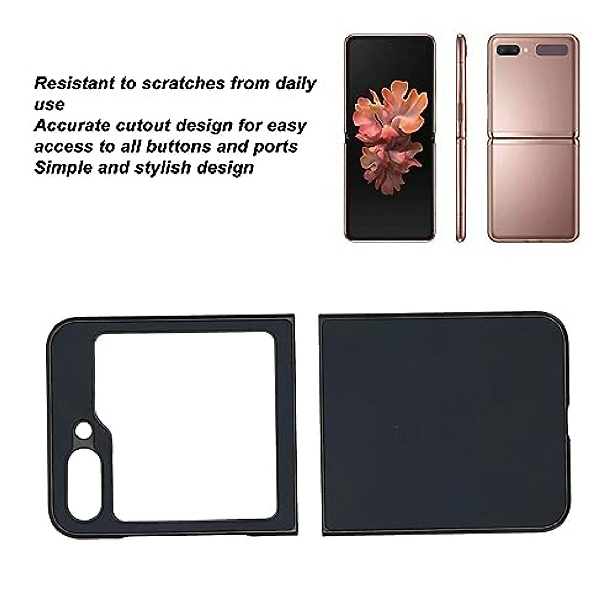 Shockproof Wear Resistant Phone Case for Samsung Galaxy Z fold 5 Case, Synthetic Leather Flip Phone Cover for Samsung Fold 5 (Two Color Blue Cowhide Grain)