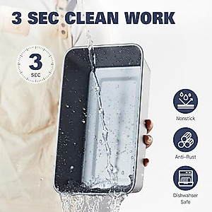 BRONYPRO Nonstick Meatloaf Pan with Drain Tray, 9x5 Meat Loaf Pans for Baking Bread, Homemade Banana Bread Tin for Oven, Grey