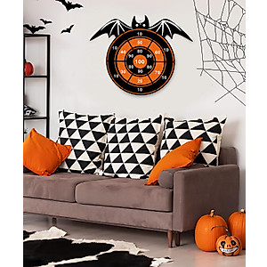 Halloween Party Games Toys for Kids, Large 26" Halloween Bat Dart Board Game Decorations Centerpieces Party Supplies with 12 Sticky Balls for Halloween