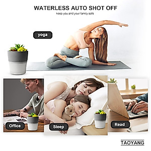 TAOYANG Portable Humidifier - Mini Cool Mist Humidifier 150ml USB Portable Air Humidifier Artificial Green Air Humidifier - Ultra Quiet & 2 Mist Modes - Cool Mist Diffuser for Desktop Office Bedroom