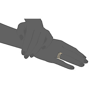 14k Yellow Gold Triple Band Ring (size 10)