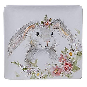 Certified International Sweet Bunny 12. 5" Square Platter, Large