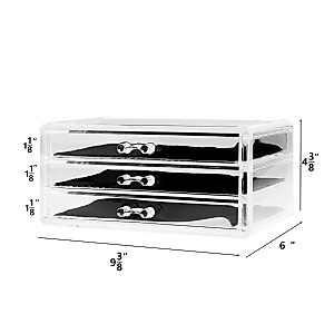 Felicite Home Acrylic Jewelry and Cosmetic Storage Makeup Organizer Set, 5 Piece，Large