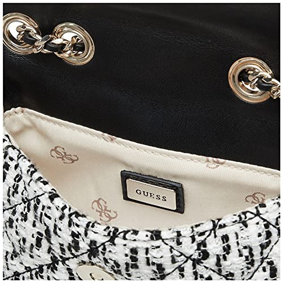 GUESS Cessily Micro Mini Black/White One Size