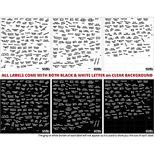 670 Labels: 498 Spice Names + 96 Blank Labels | Most Bold Cursive Preprinted Black & White Letters Label Set | Alphabetized Spice Label System by KITCHEN ALMIGHTY | Spice Jar Labels Spice Organization