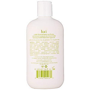 kai Bathing Bubbles, 12 Fl Oz., bubble bath rich in argan oil, scented with our signature gardenia wrapped in white exotics, vegan, cruelty free, made in The USA,