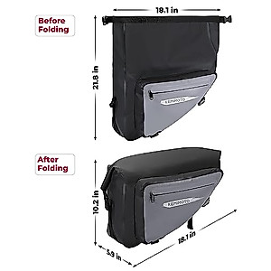 KEMIMOTO 50L Motorcycle Saddlebags with 30L Motorcycle Saddlebags