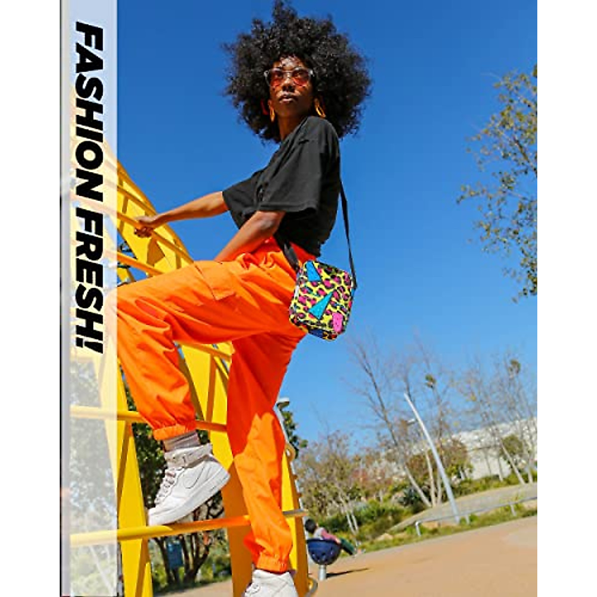 Fydelity Rainbow Checkered Small Crossbody Bag for Women, Sling Bag Festival Crossbody Bag for Men, Womens Sling Side Shoulder Bag, Crossbody Bags Festival Bag Concert Cross Body Bag Purse Gay Pride