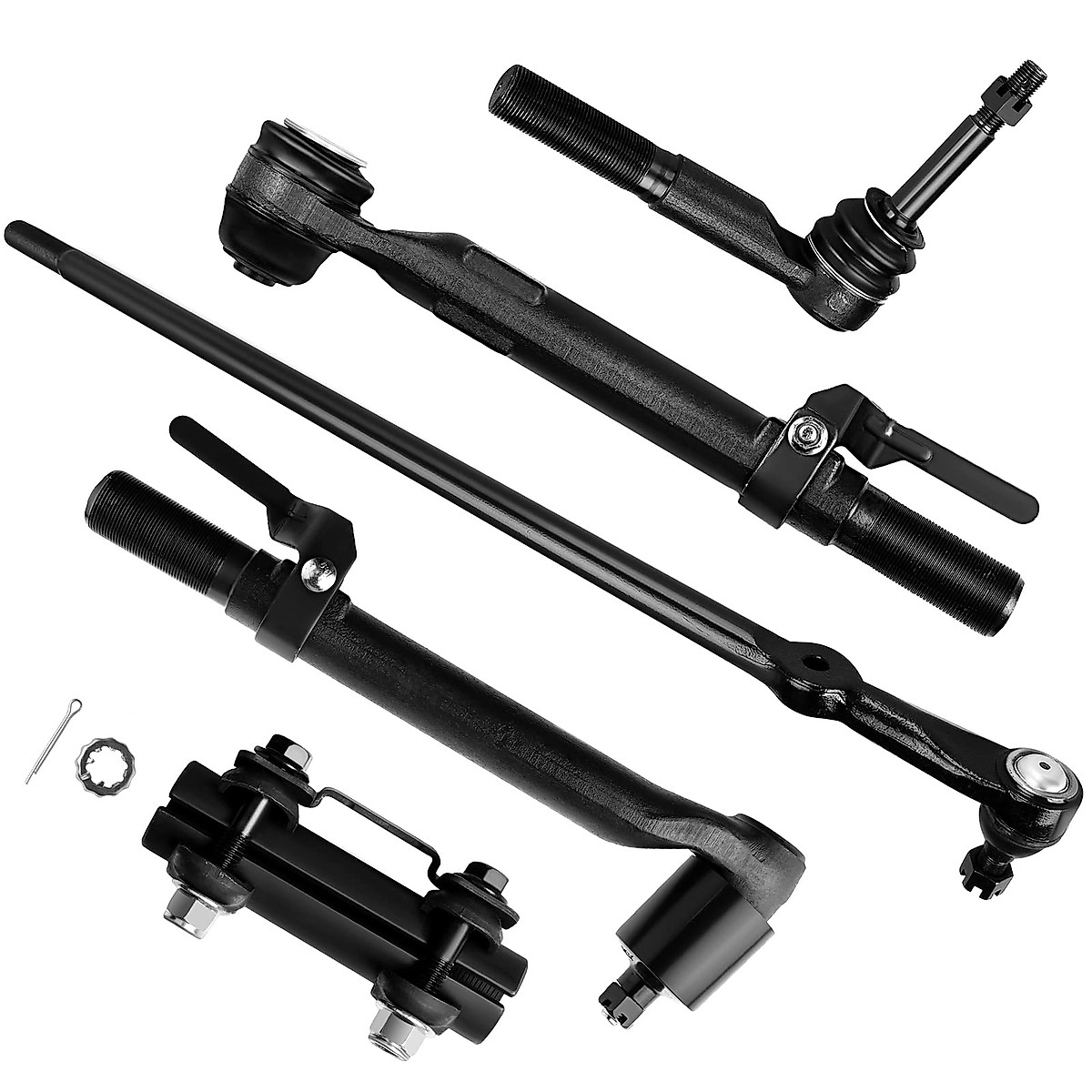 SCITOO 5pcs 4WD Front Suspension Kit Outer Tie Rod End Center Link Tie Rod Adjusting Sleeve Fit 2005-2016 For Ford For F-250 Super Duty For F-350 Super Duty