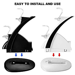 2 Pack PS4 Controller Charger, Playstation 4 / PS4 / PS4 Pro / PS4 Slim Controller Charging Dock Stand Stations with Dual Micro USB Fast Charging & LED Indicator (Black & White)