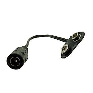 9v Battery Eliminator Snap Connector Conversion Adapter to 5.5mm Female DC Barrel Jack Connection Only - Replace 9-Volt Batteries Forever!