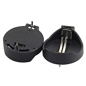 Tegg 10PCS 3V CR2032 CR2025 CR2016 Coin Cell Battery Holder Case Black