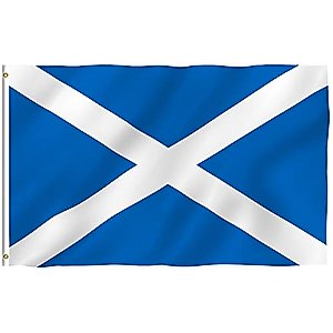 Anley Fly Breeze 3x5 Foot Scotland Flag - Vivid Color and Fade proof - Canvas Header and Double Stitched - Scottish National Flags Polyester with Brass Grommets 3 X 5 Ft