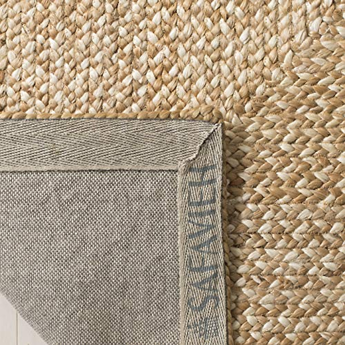 SAFAVIEH Natural Fiber Collection Area Rug - 10' x 14', Natural & Ivory, Handmade Farmhouse Boho Coastal Rustic Jute, Ideal for High Traffic Areas in Living Room, Bedroom (NF885B)