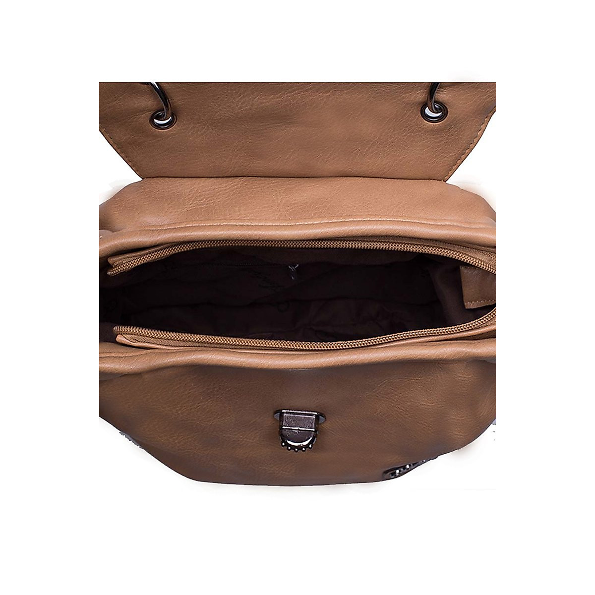 Amiya Women Leather Handbag Shoulder Bag (Beige)