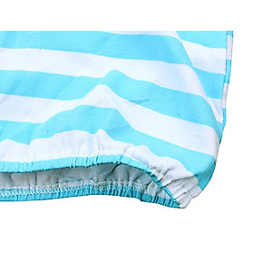 DPSKY Newborn Baby Sleeper Gowns & Headband Little Sister Brother Printed Striped Baby Sleeping Bag (blue)