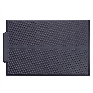 Dish Drying Mat,15x10 Inch Silicone Heat Resistant Slip-proof Dish Tray Drain Board for Kitchen Counter(Gray)