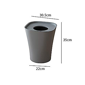 UNNIQ Trash can, Garbage Bin Household PP Material Trash Bin with Gland Placed in The Living Room Kitchen Bedroom (Color : Black)