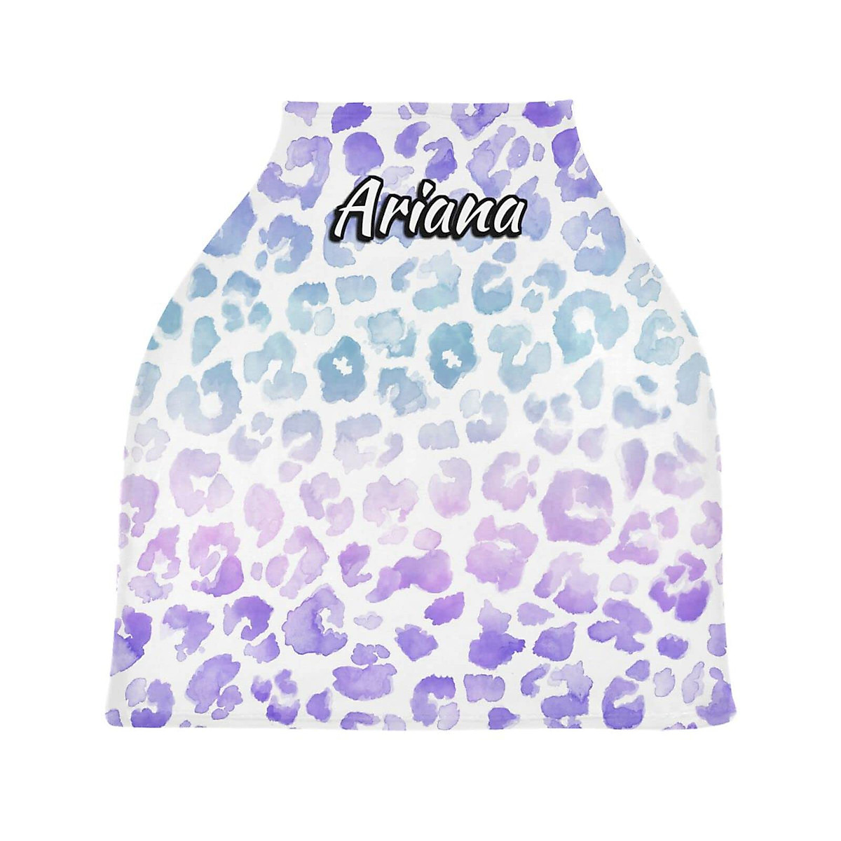 Custom Leopard Tie Dye Stretchy Baby Car Seat Canopy Presonalized Infant Stroller Cover Multi Use Baby Carseat Cover Customized Nursing Cover for High Chair