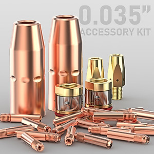 YESWELDER MIG Welding Gun Accessory Kit .035" Tip-Nozzle-Diffuser for Miller Millermatic M-25/M-40 Hobart Torch