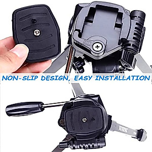 IOUALEY 2 Pack 41mm and 43mm Tripod Quick Release Plate Camera Mounting Adapter, 2 Sizes QR Release Camera Tripod Ball Head Parts Replacement Compatible with Ambico Sunpak Kalimar Zomei Tripod Mount