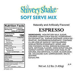 Shivery Shake Espresso Soft Serve Ice Cream Mix