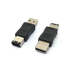 Toptekits Firewire IEEE 1394 6 Pin Male to USB A Male Convertor Jack M/M Adapter