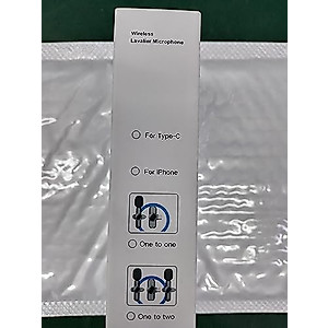 SNZIYAG Wireless Lavalier Microphone for iPhone iPad,Plug-Play Wireless Mic for Video Recording,Professional Lav Mic for YouTube,TikTok,Clip-on Microphones for Live Streaming,Auto Sync/No APP（iOS）