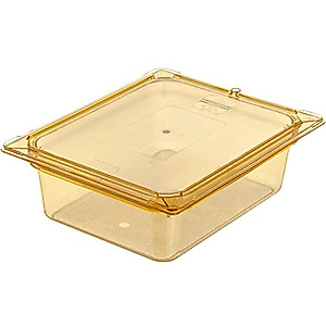 Carlisle FoodService Products 10421B13 StorPlus High Heat Food Pan, 4" Deep, Half Size, Amber