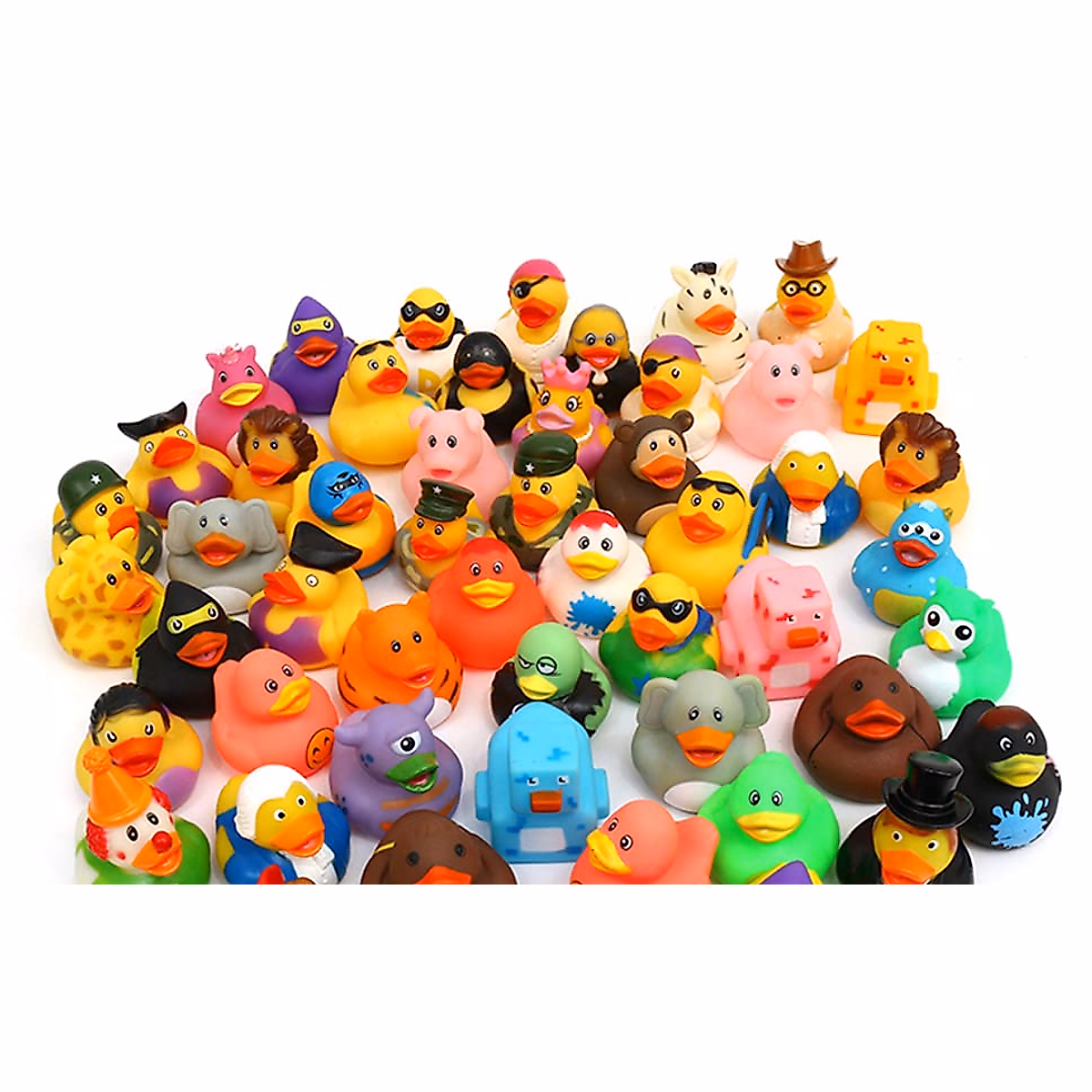 XY-WQ Rubber Duck 25 Pack for Jeeps Bath Toy Assortment - 2.3 Inch Bulk Floater Duck for Kids - Baby Showers Accessories - Party Favors, Birthdays, Bath Time, and More (25 Varieties)