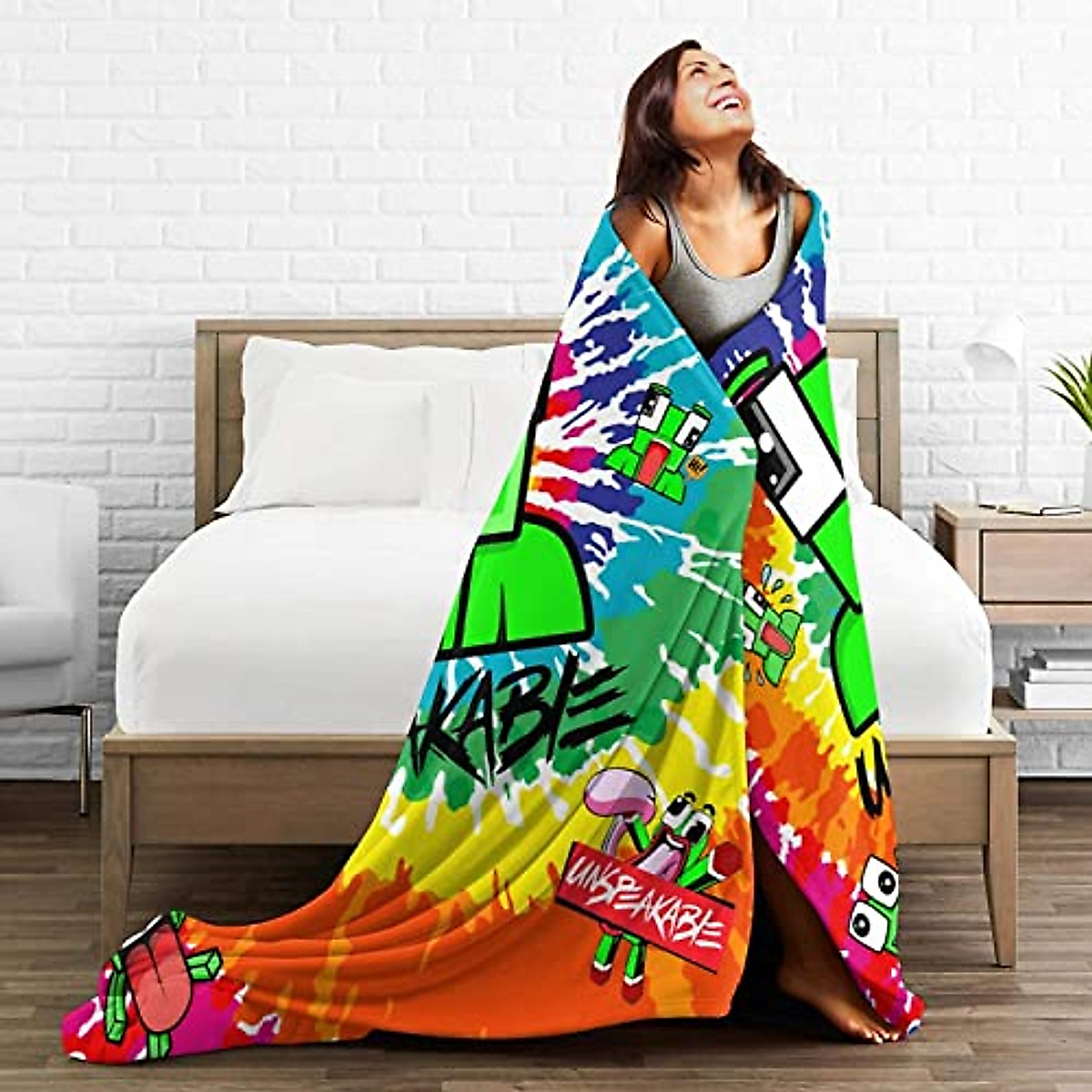 Cartoon Blanket Throw Blankets Couch Bed Sofa Fleece Blanket Super Soft Fuzzy Warm Cozy Flannel Fleece Bed Blanket Lightweight Decorative Living Room for All Seasons 50"X40"