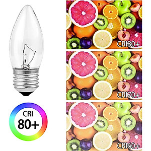 40W Incandescent Torpedo Tip Chandelier with Crystal Clear Incandescent Light Bulbs Tip Light Bulb and Medium E26 Candelabra Base (6 Pack) (6)