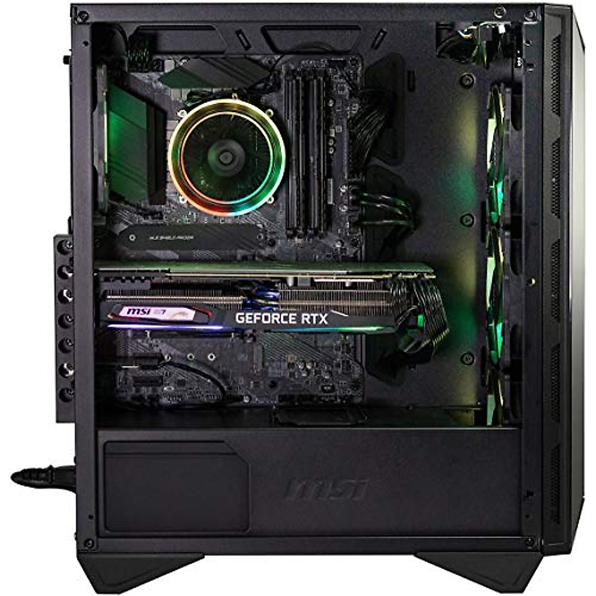 MSI Aegis RS Gaming Desktop PC, Core i7-10700KF 8-Core, NVIDIA GeForce RTX 3080 10GB (64GB DDR4 RAM | 1TB PCIe SSD | 2TB HDD) Windows 10 Home Gamer PC Computer Bundle W/JTD Mouse Pad
