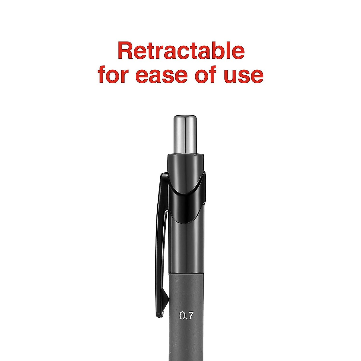 Staples 808005 Postscript Retractable Ballpoint Pens Fine Point Black Dozen(18264)