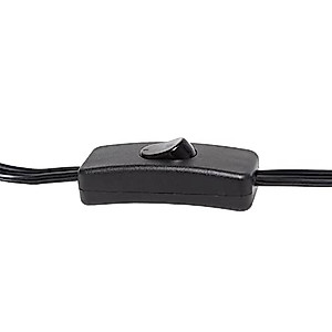 Simple Designs LT2066-GDW 13.5" Down to the Wire Metal Table Lamp with Fabric Shade, Gold with White Shade